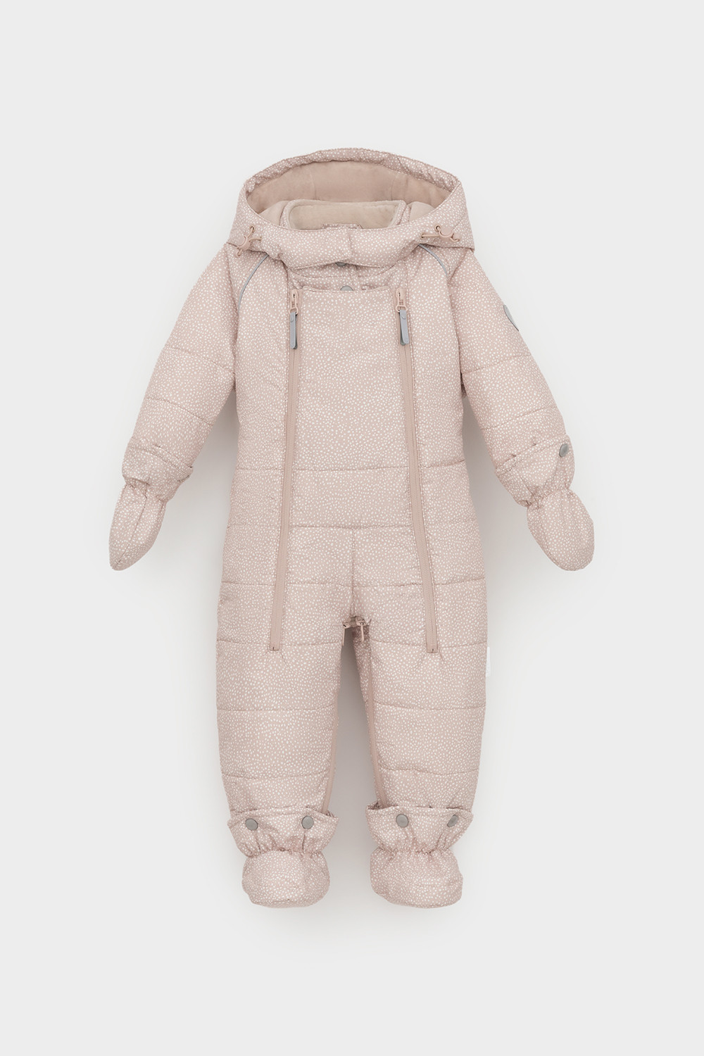 Комбинезоны утепленные для девочки в Уфе, артикул: ВК 60095/н/3 УЗГ, цвет: бежевый, крапинка ...