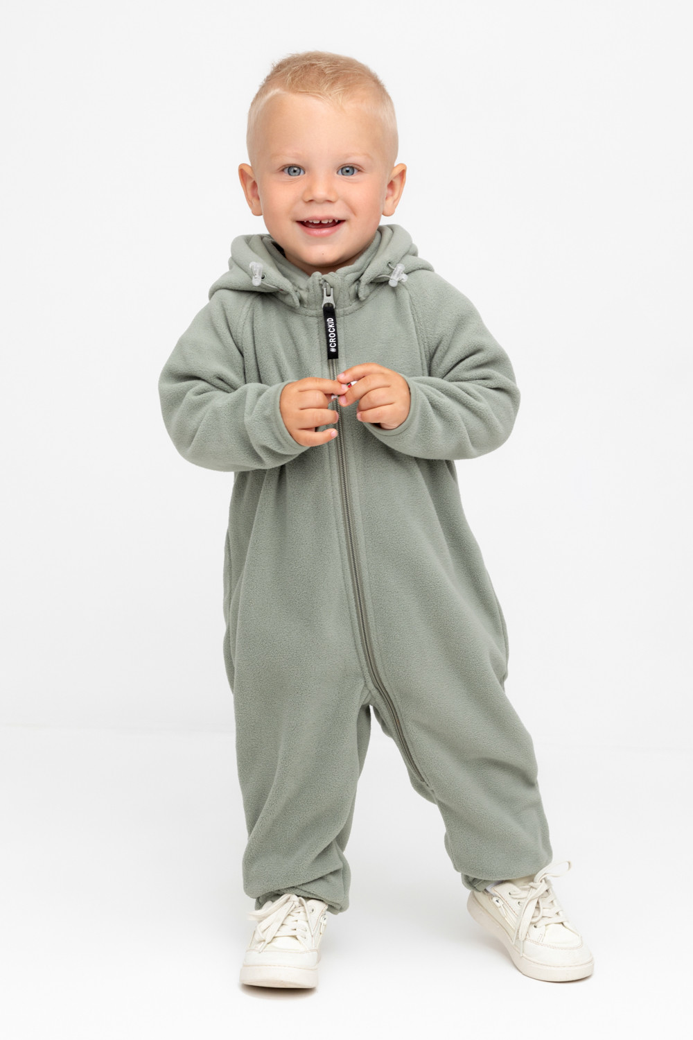Комбинезон для мальчика в Уфе, артикул: ФЛ 60000, цвет: зеленый чай, Комбинезон из флиса для ...
